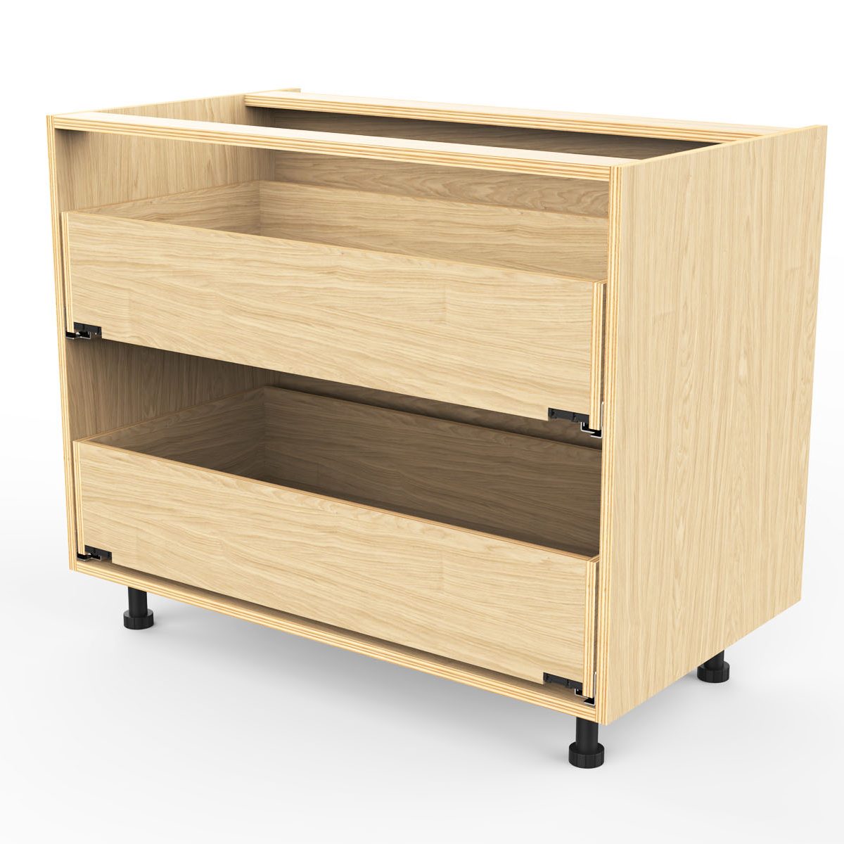800mm 3 Drawer – Oak – Plyology Kitchens