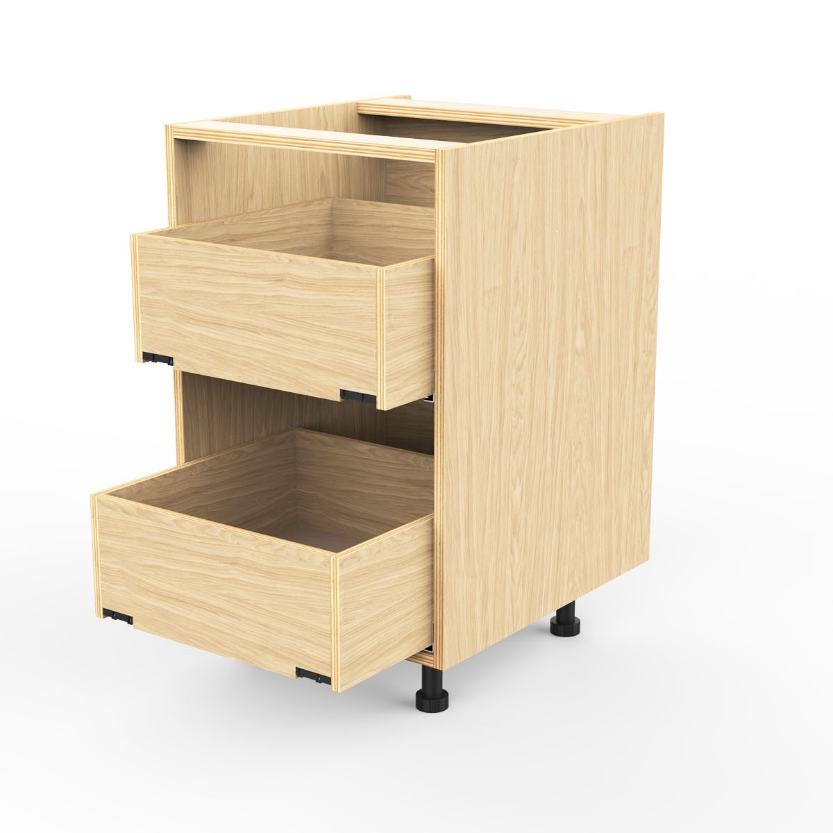 800mm 3 Drawer – Oak – Plyology Kitchens