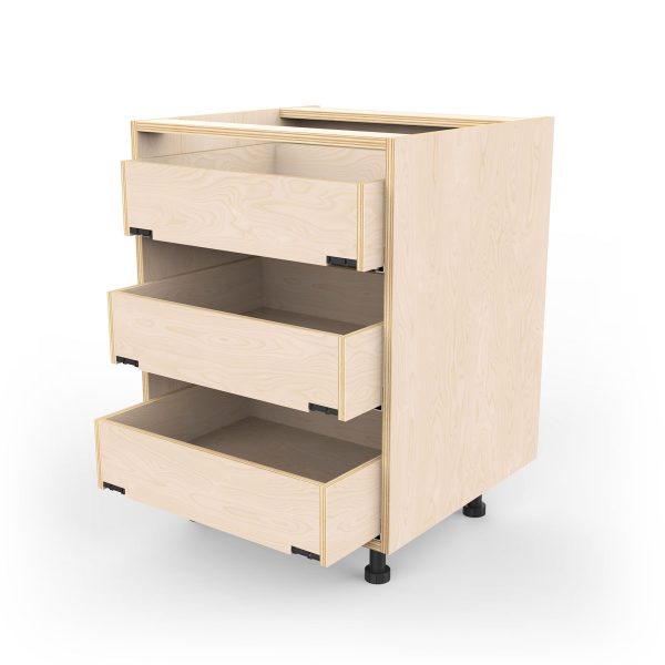 800mm 3 Drawer – Oak – Plyology Kitchens